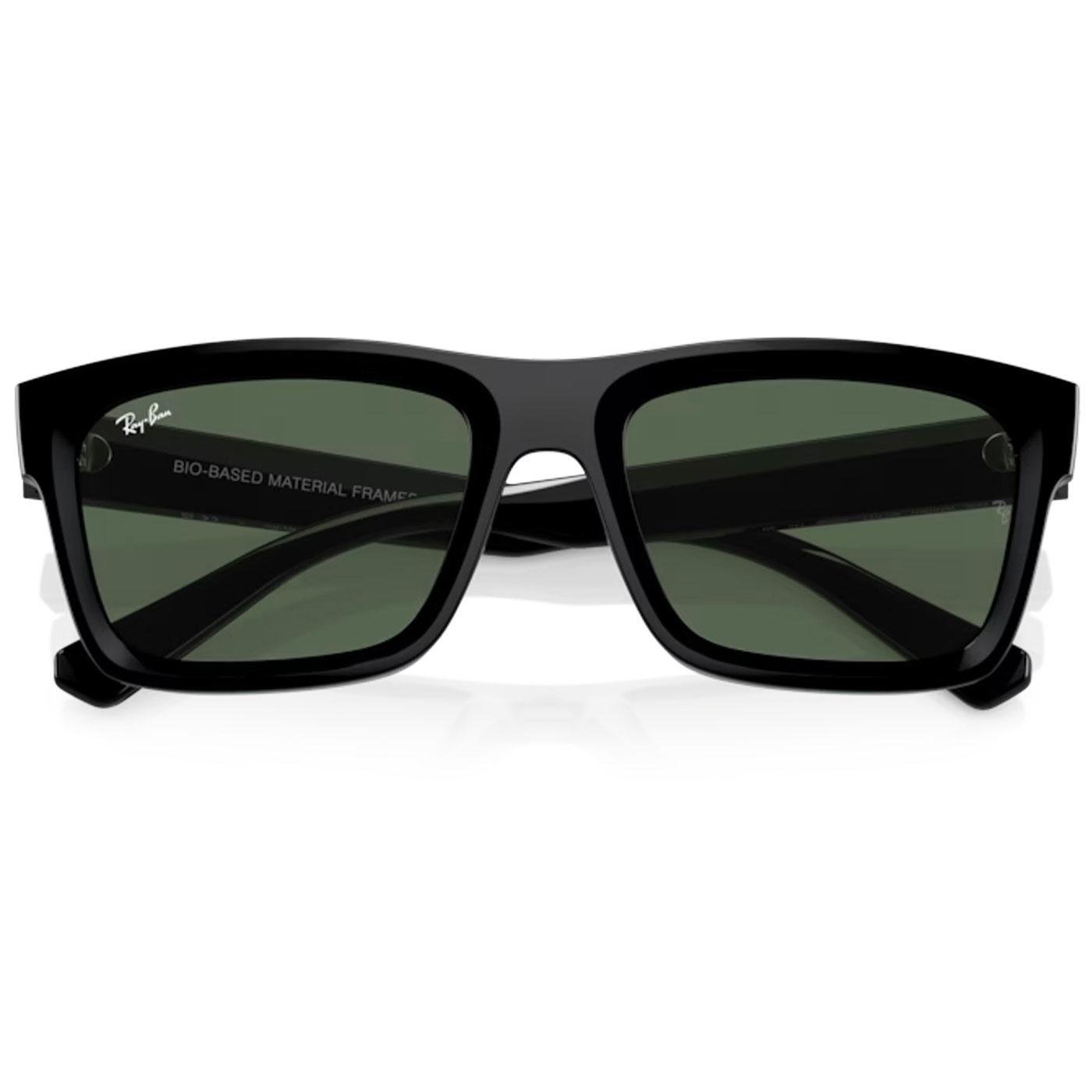 Ray-Ban Warren Bio-Based Sunglasses Black Dark Green