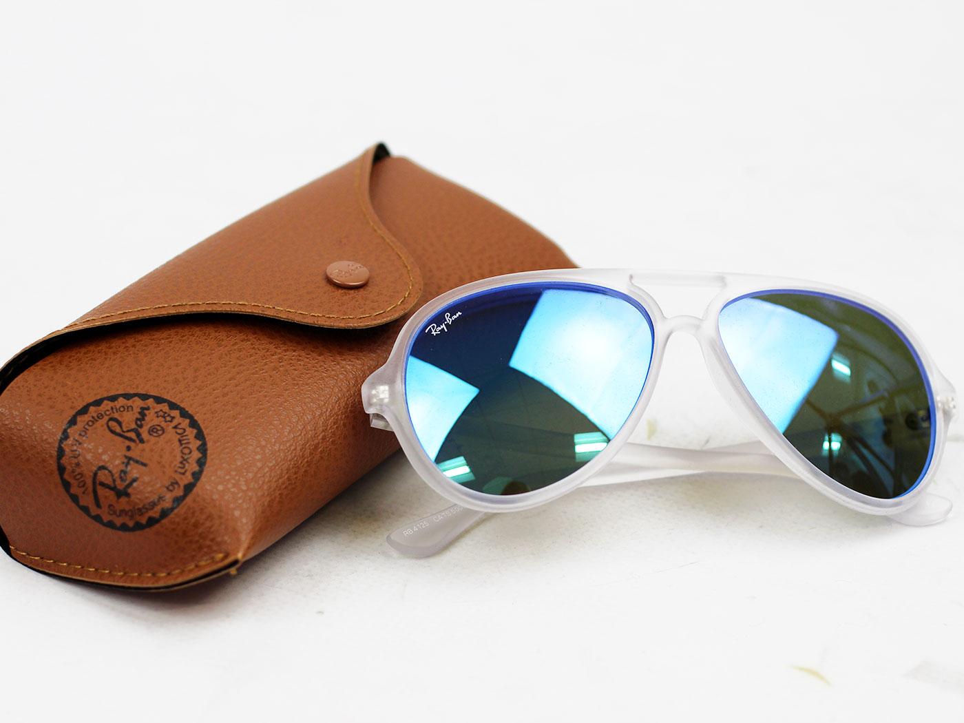 Ray-Ban Aviator Retro Indie Mod Sunglasses in Matte/Blue