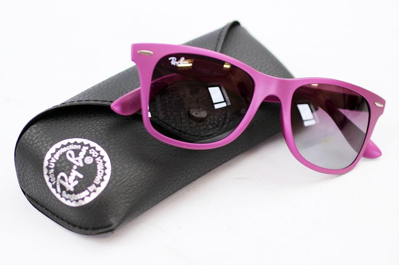 Ray-Ban Tech Retro Coloured Liteforce Wayfarers in Violet