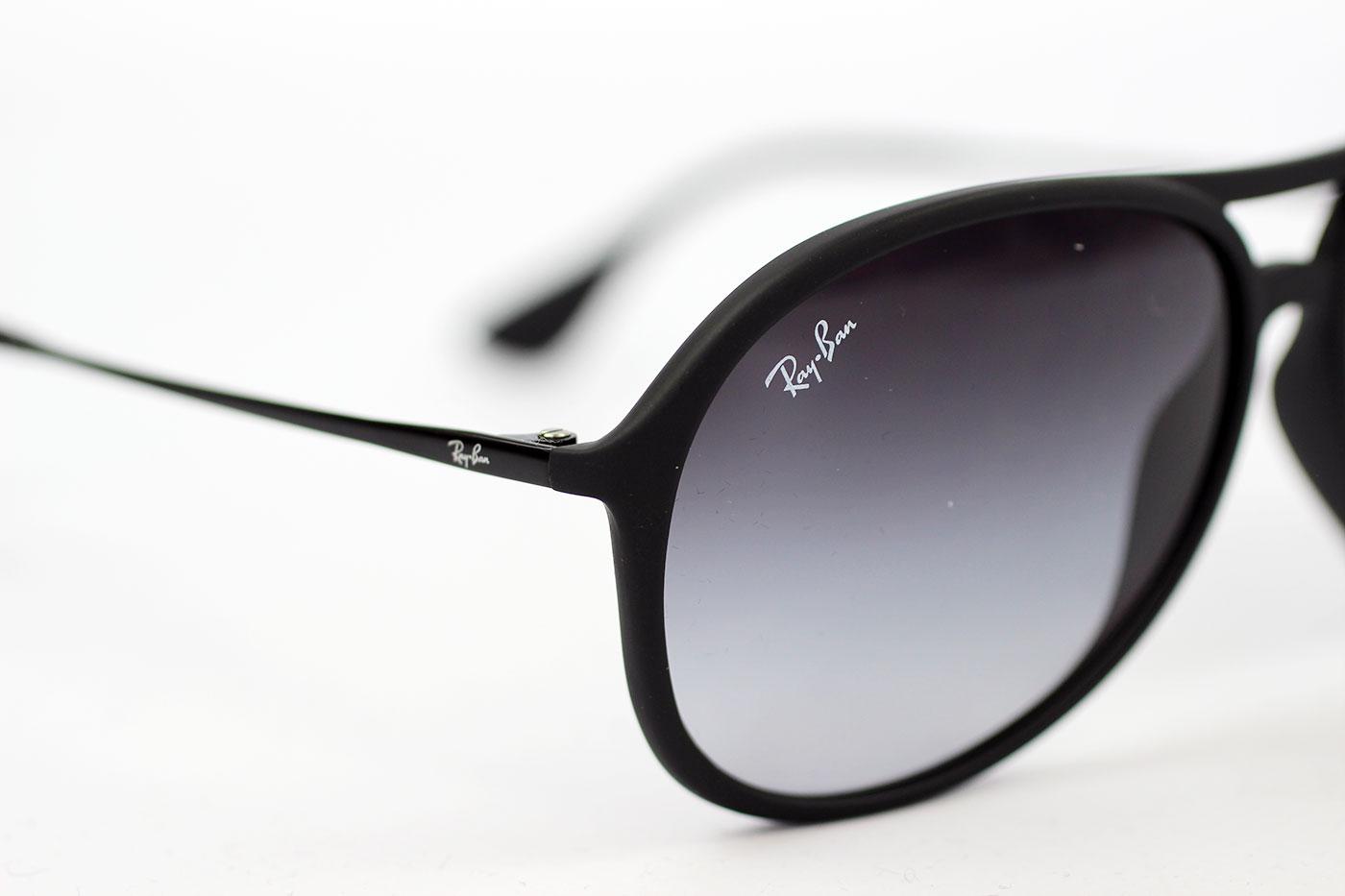 Ray-Ban Alex Retro Indie Mod Cats Aviator RB4201 Sunglasses Black