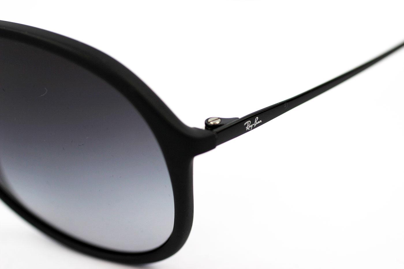 Ray-Ban Alex Retro Indie Mod Cats Aviator RB4201 Sunglasses Black