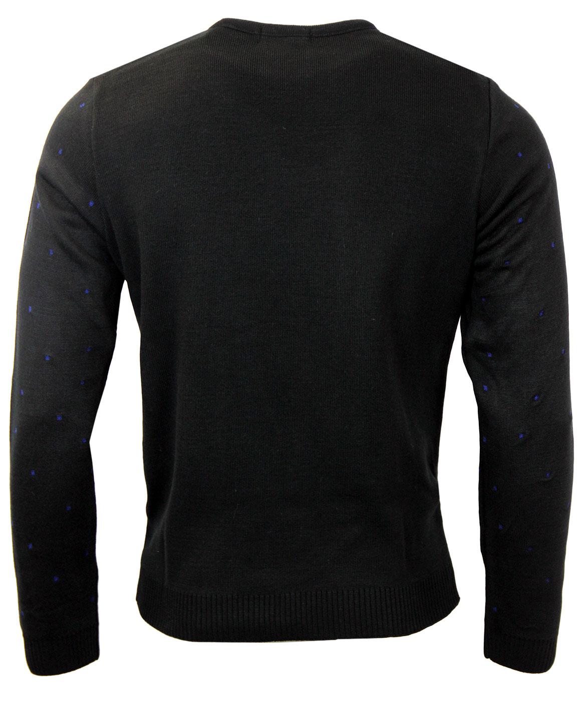 RUN & FLY Santa Invaders Retro Christmas Jumper in Black