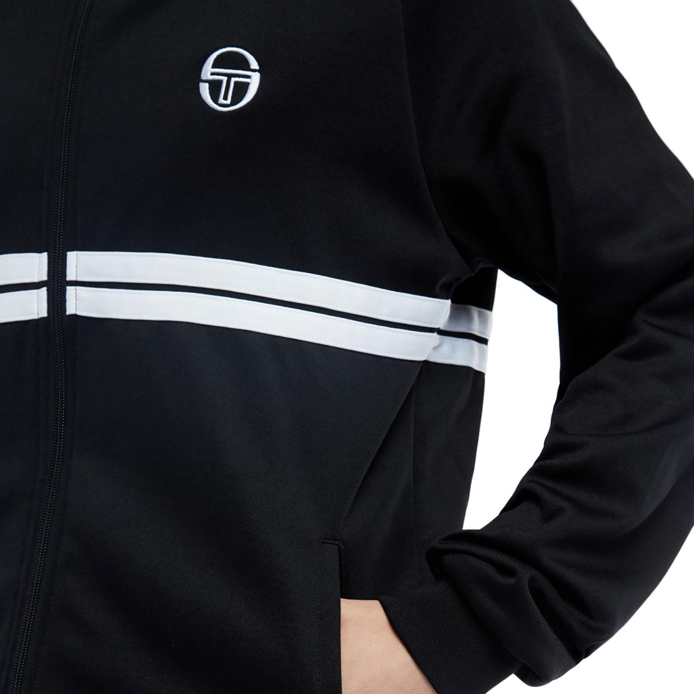 SERGIO TACCHINI Dallas Retro 80s McEnroe Track Top Black