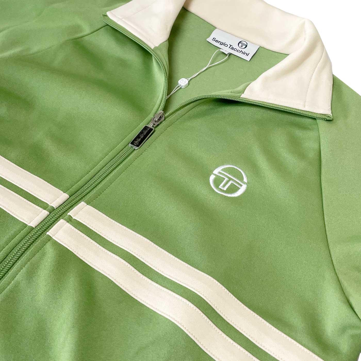 Sergio Tacchini Dallas Retro Track Top Jade Green/Pearled Ivory