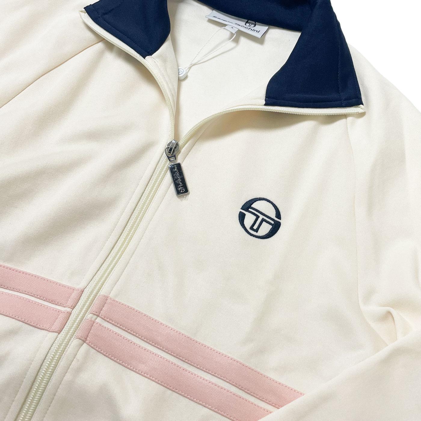SERGIO TACCHINI Dallas Retro Casuals Track Top in Gardenia