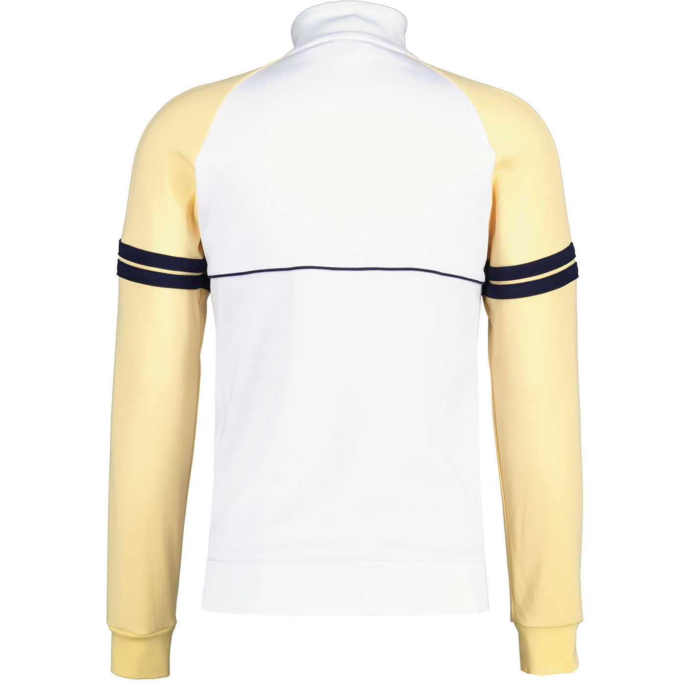 Sergio Tacchini Orion Retro 80s Track Top in White/Golden Haze