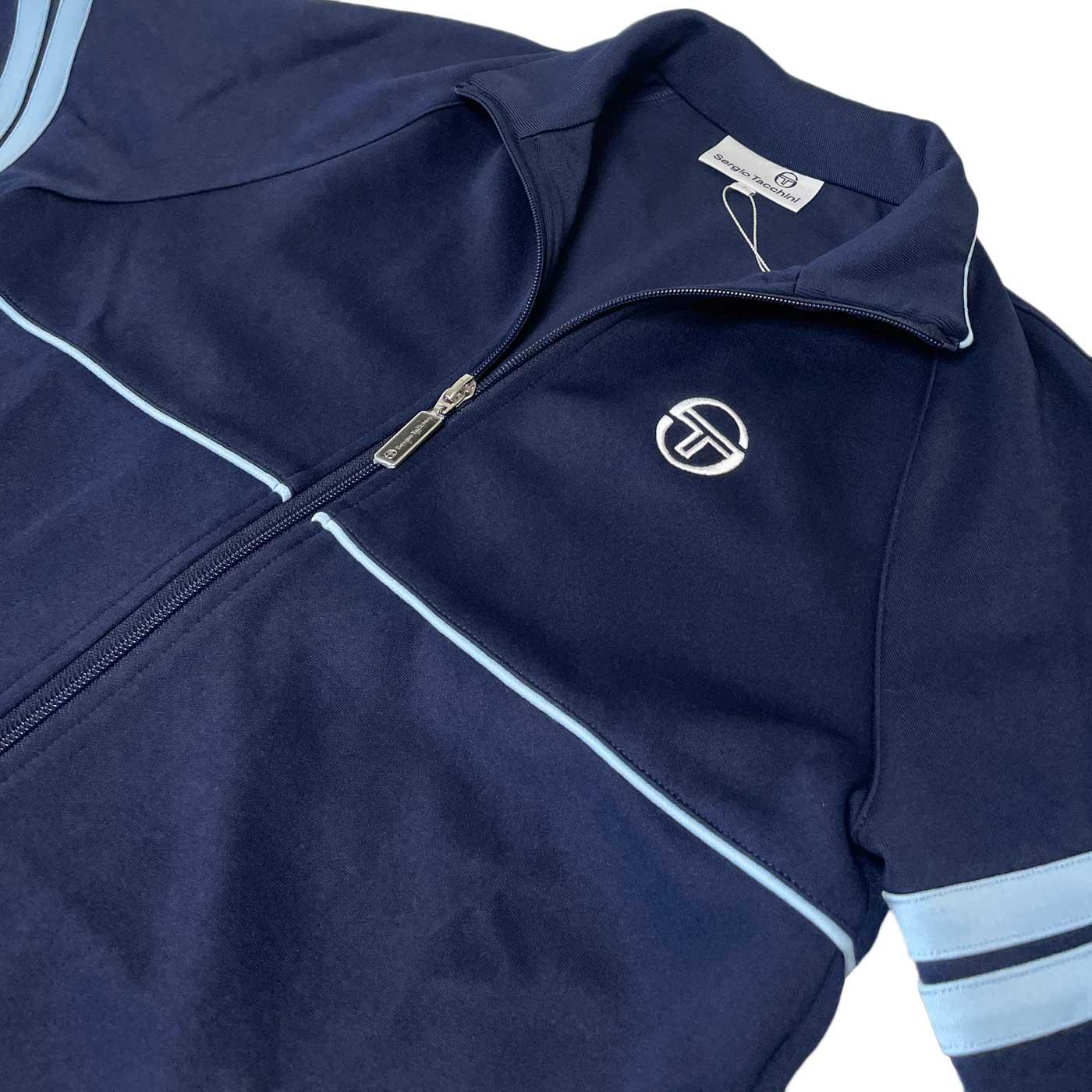 Sergio Tacchini Orion Retro Track Top in Maritime Blue/Clear Sky
