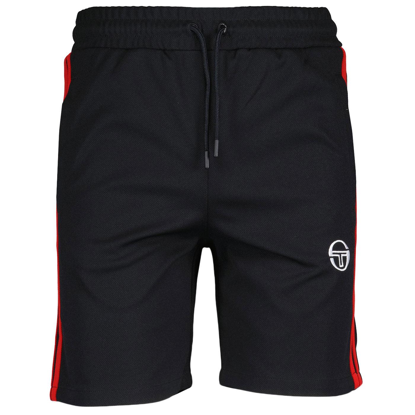 Sergio TACCHINI Pietrapertosa Retro Sports Shorts in Black Red