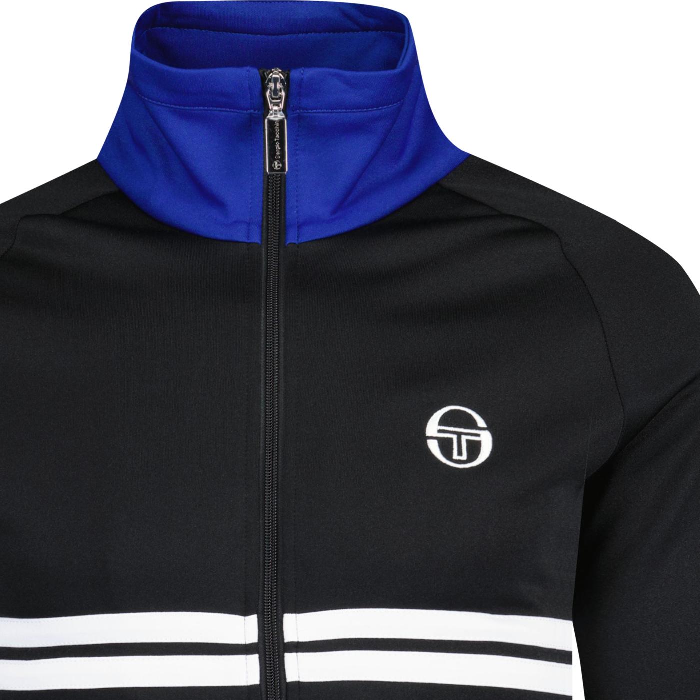 Sergio Tacchini Dallas retro casuals track top Black Surf the Web