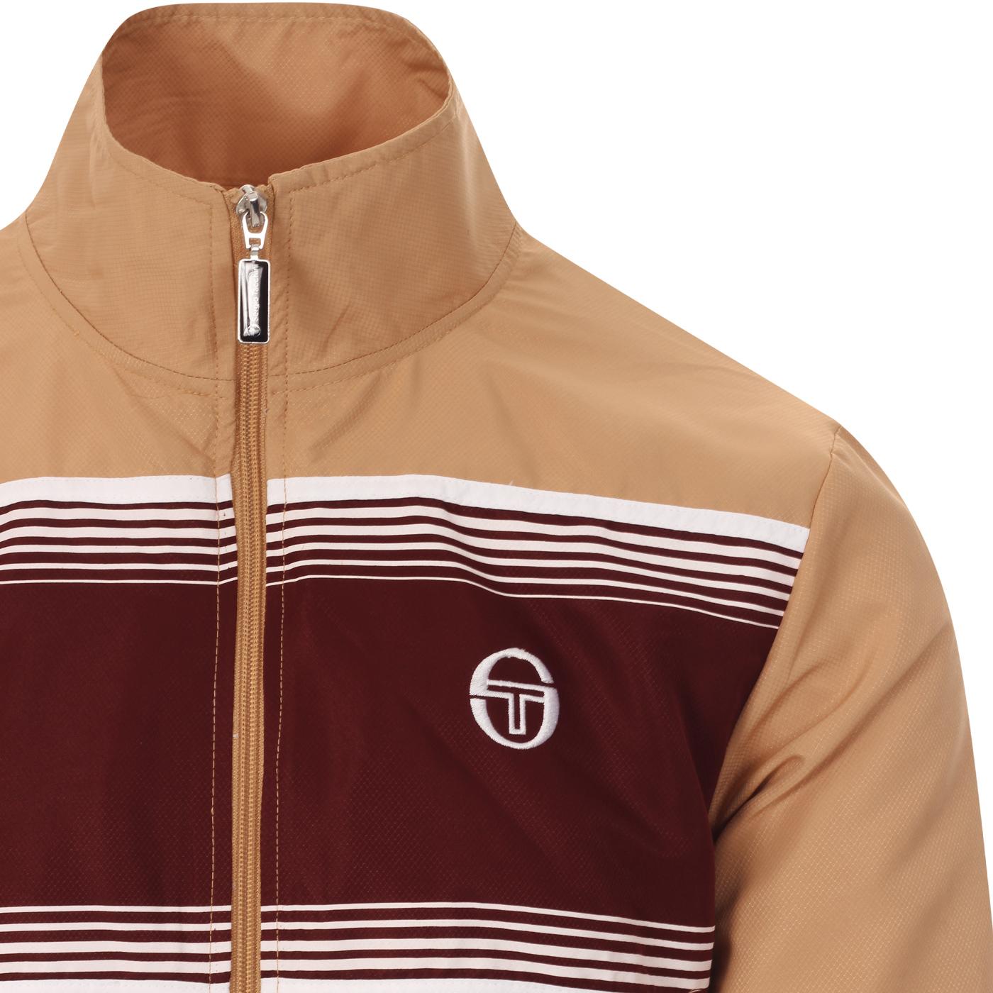 Paolo SERGIO TACCHINI Poly Diamond Stripe Track Top in Doe