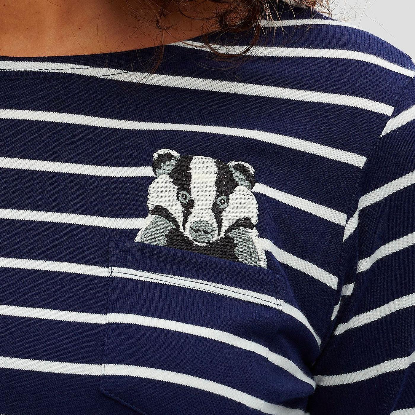 SUGARHILL Brighton Badger Retro 1960s Breton Top
