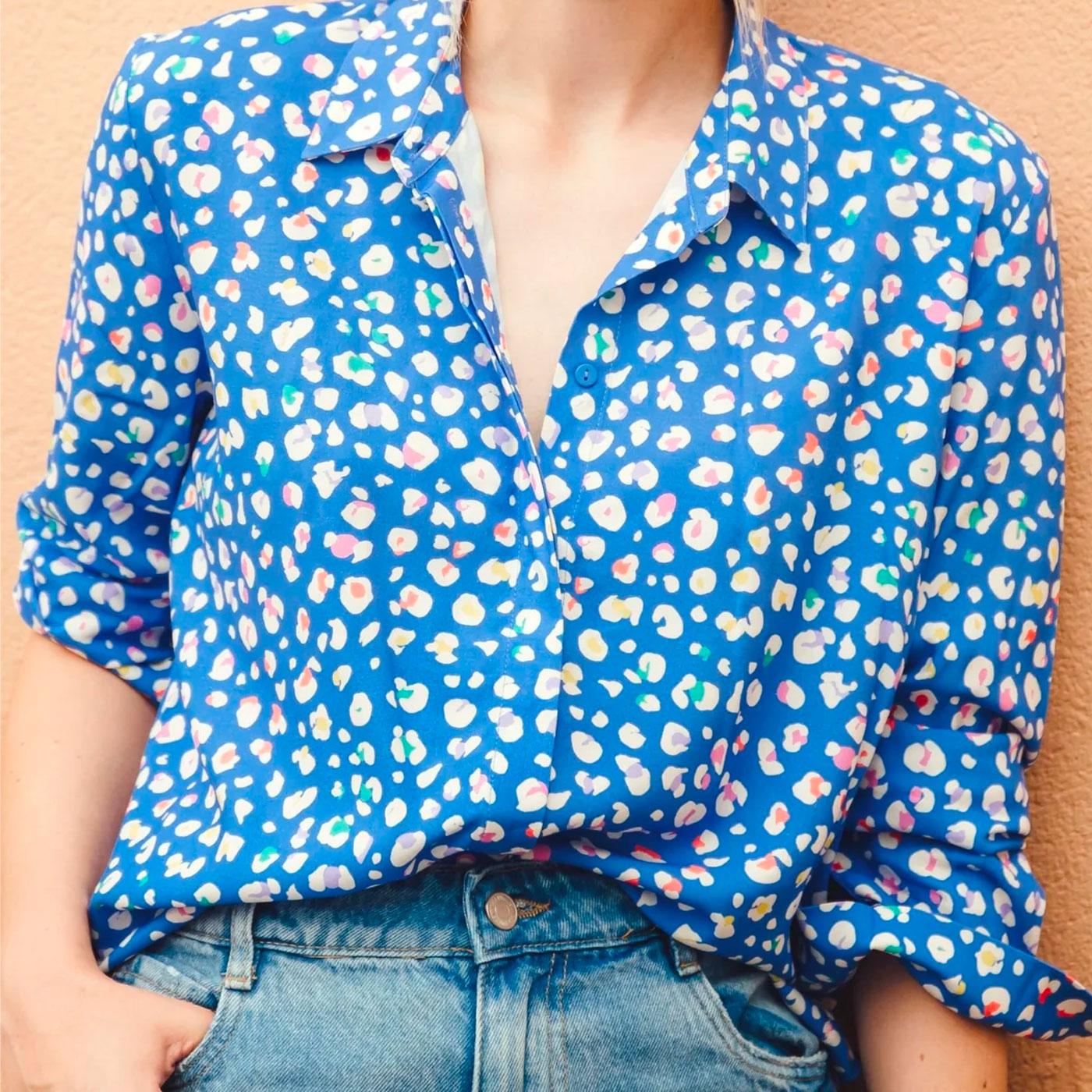 SUGARHILL BRIGHTON Joy Women's Leopard Rainbow Retro Shirt