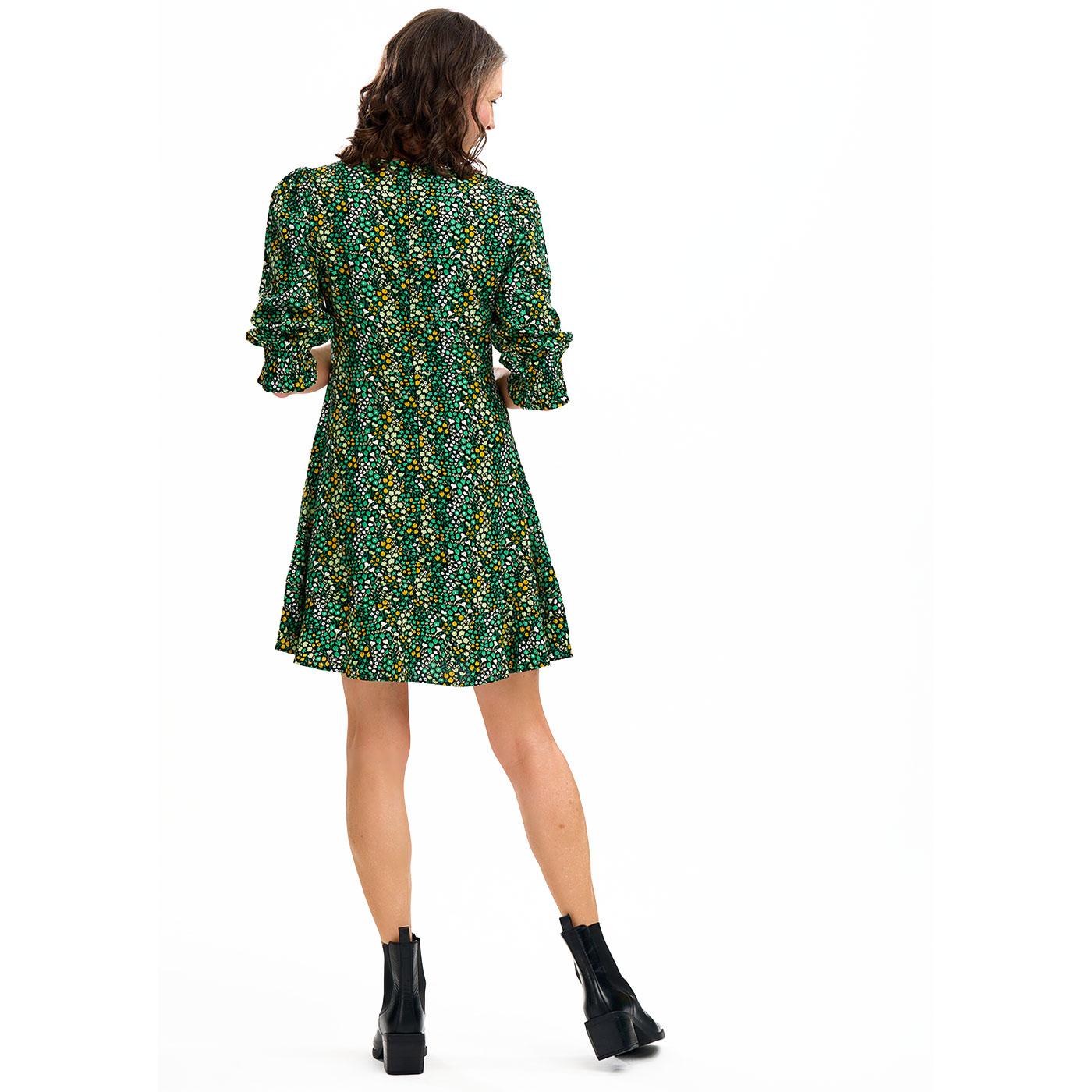 Sugarhill Brighton Lorelei Ditsy Floral Fit & Flare Dress in Gree