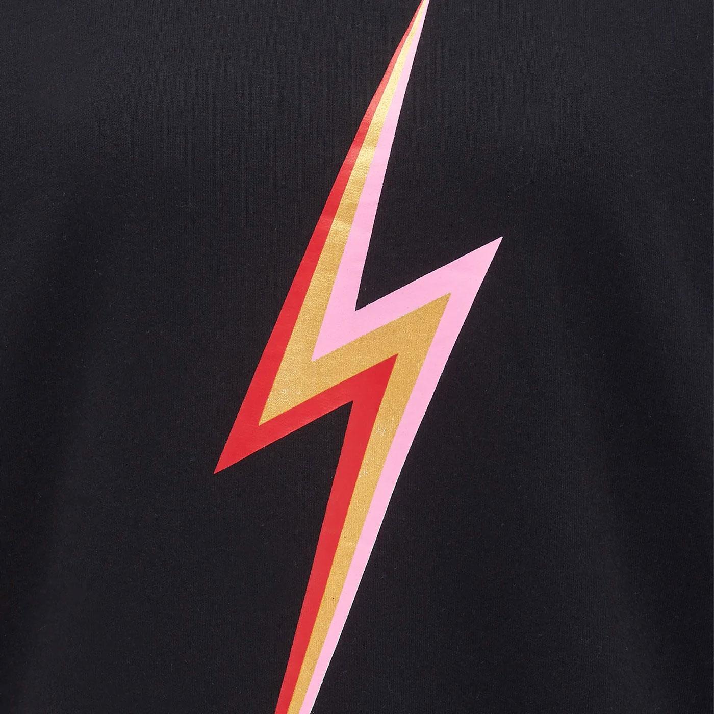 SUGARHILL BRIGHTON Noah Metallic Lightning Bolt Sweatshirt