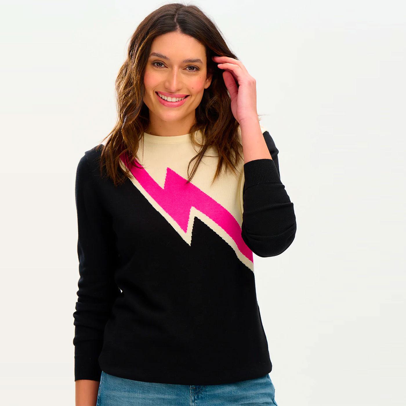 SUGARHILL BRIGHTON Rita Retro Lightning Bolt Slice Jumper