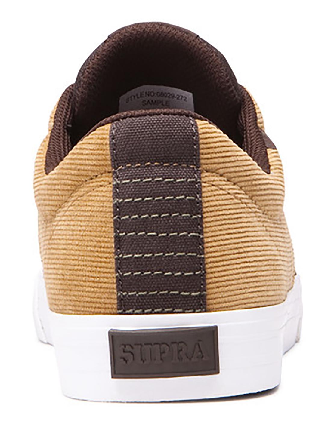 SUPRA Stacks II Vulc Retro 70s Cord Trainers in Tan/Brown