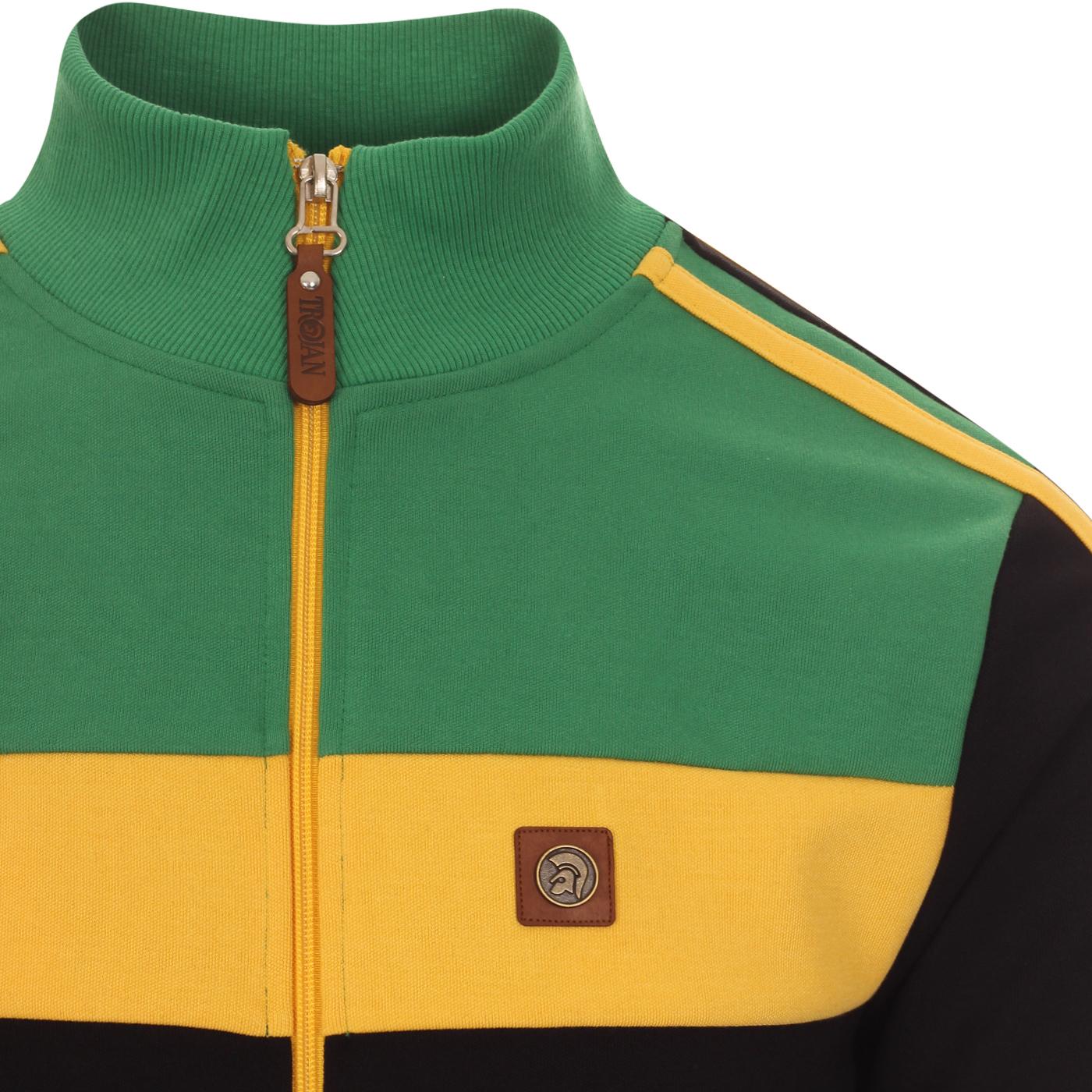 TROJAN RECORDS Jamaica Reggae Colour Block Track Jacket
