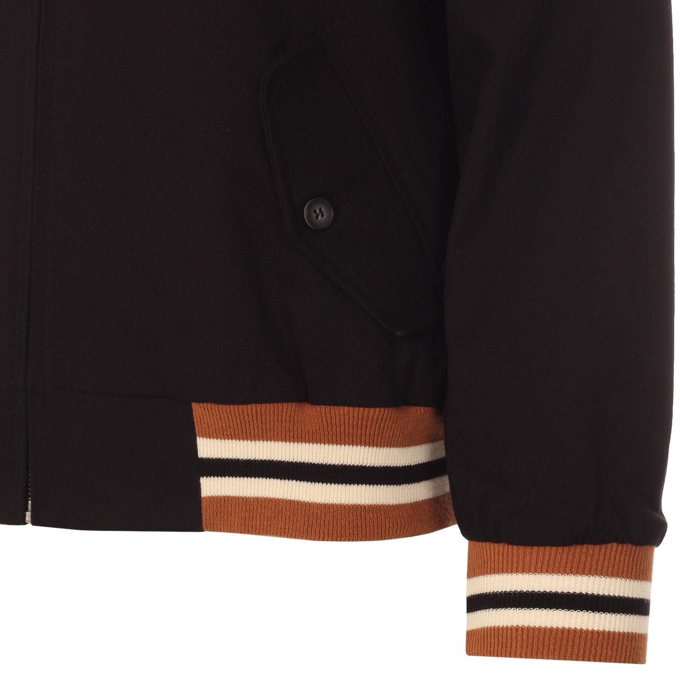 TROJAN RECORDS Retro Mod Revial Monkey Jacket in Black