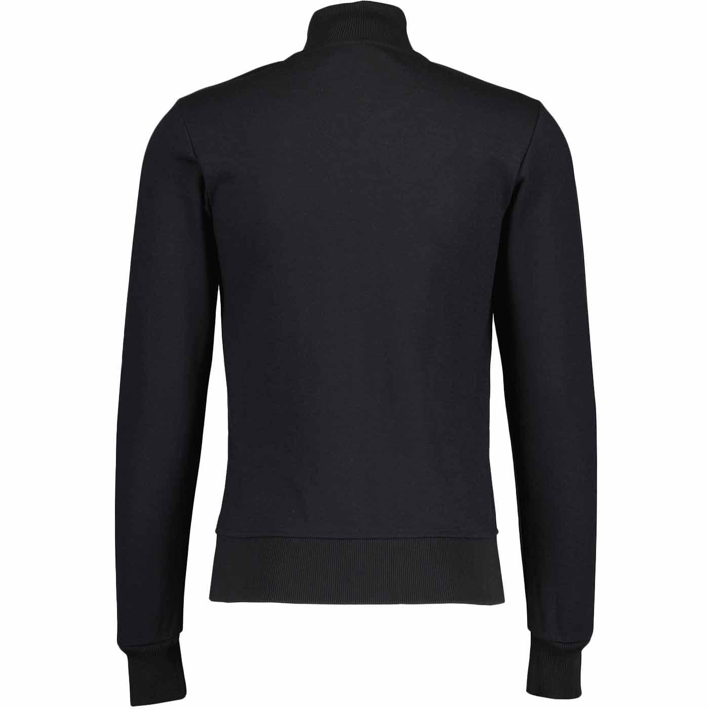 Trojan Records Oversize Retro Check Zip Up Track Jacket Black