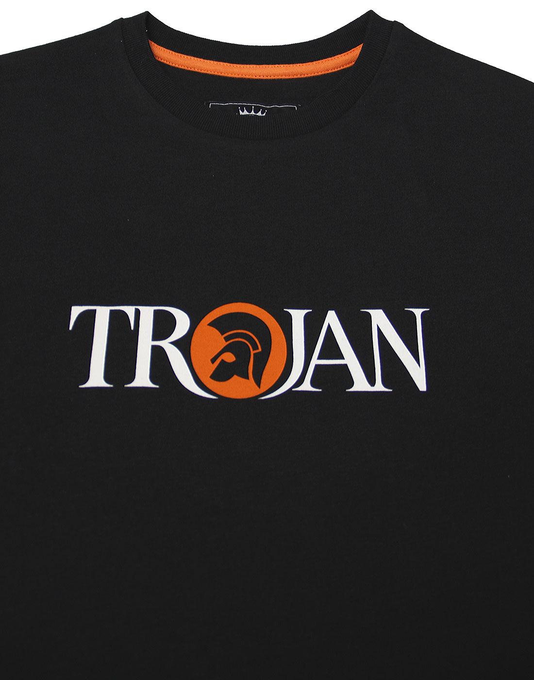TROJAN RECORDS Men's Mod Ska Signature Logo Tee Black