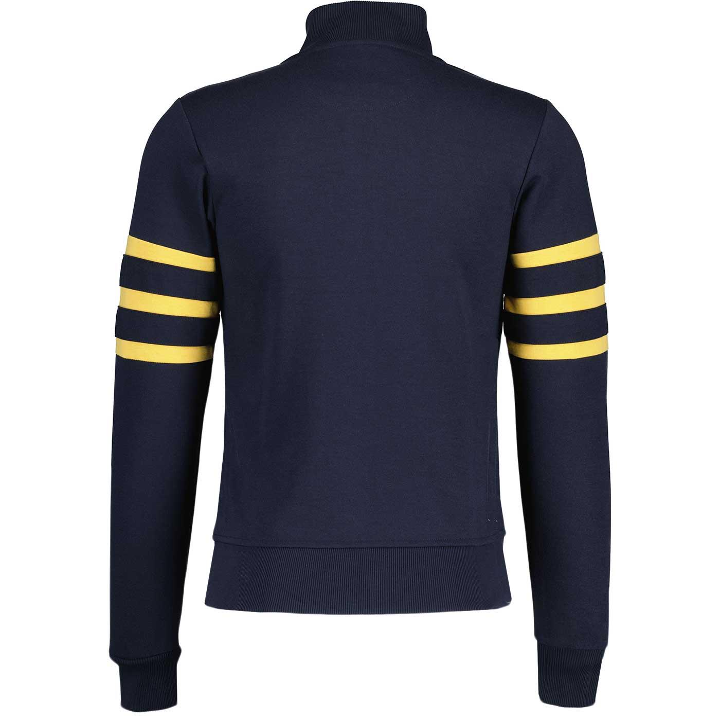 Trojan Records Retro 1970s Sleeve Stripe Track Jacket in Navy