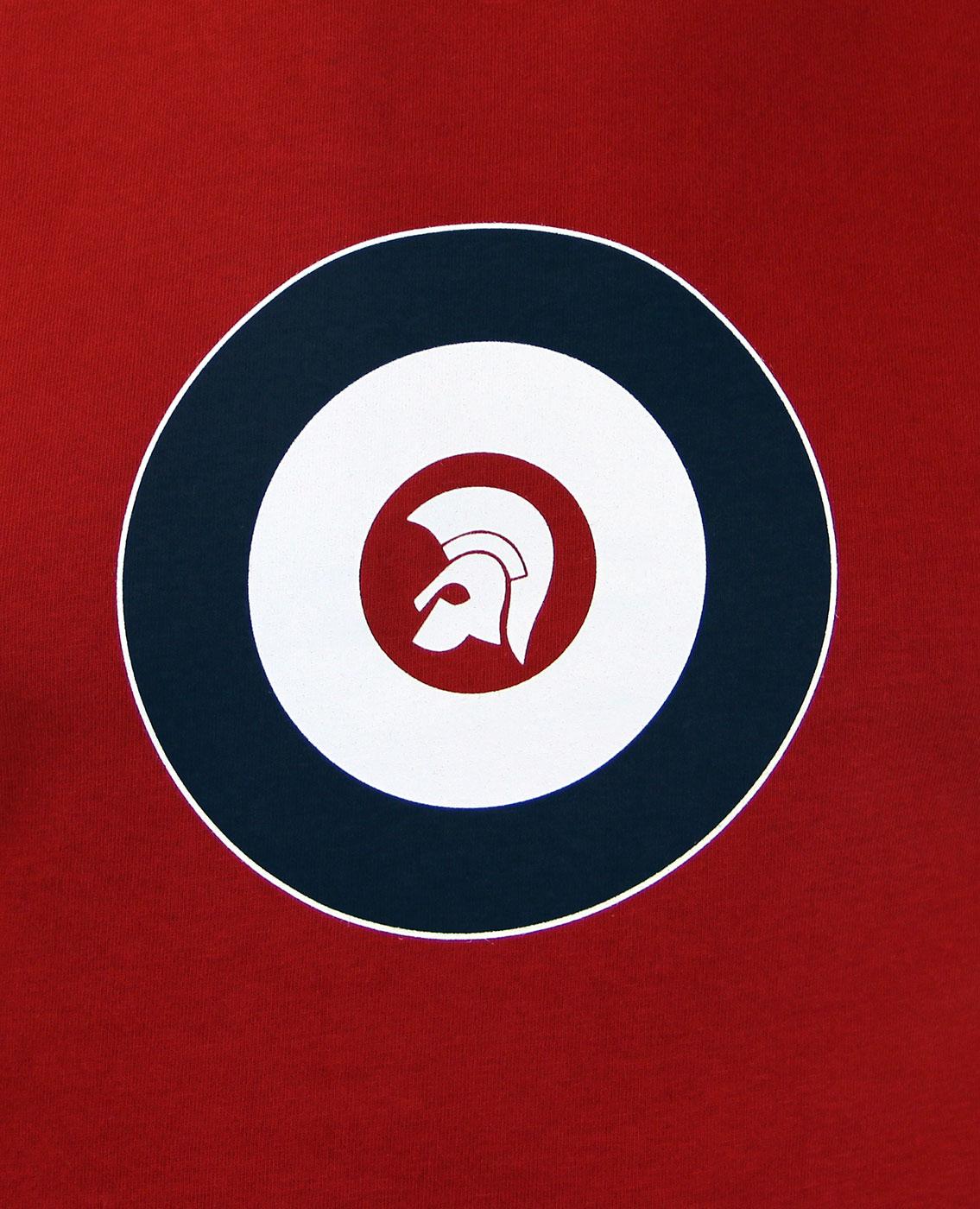 TROJAN RECORDS Target Retro Mod Ska Logo T-Shirt in Blood
