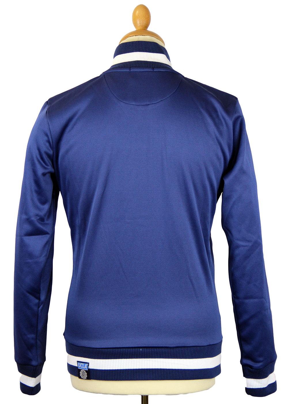 UCLA Bowmont Retro 70s Indie Funnel Neck Track Jacket Twilight