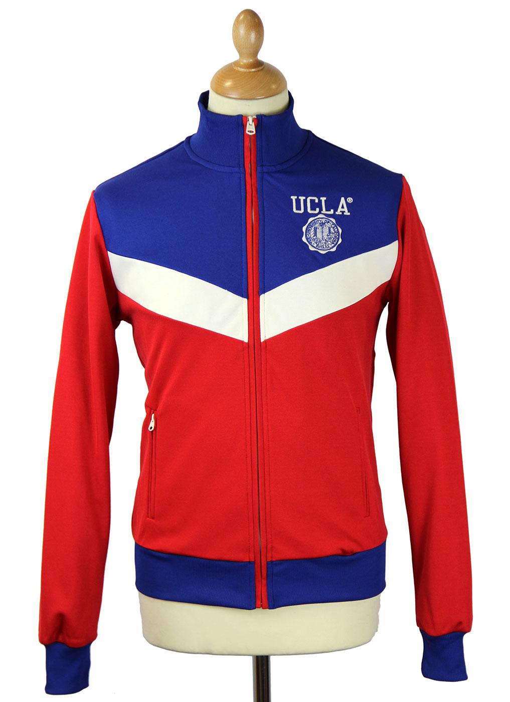 UCLA Ontario Retro 70s Indie Chevron Tricoat Track Top True Red