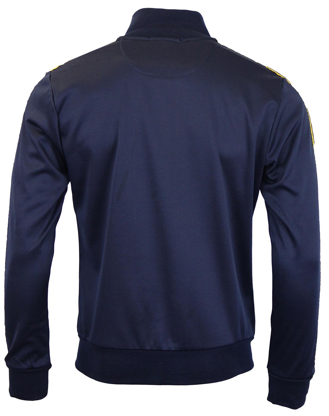 UCLA Schrader Retro 70s Indie Tape Sleeve Track Jacket in Navy