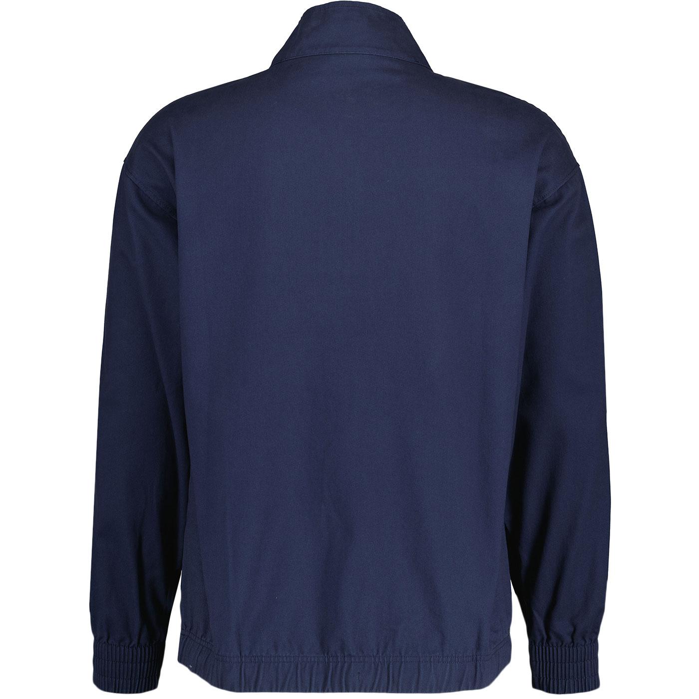 UMBRO Retro Sports Cotton Drill Quarter Zip Smock Dark Navy