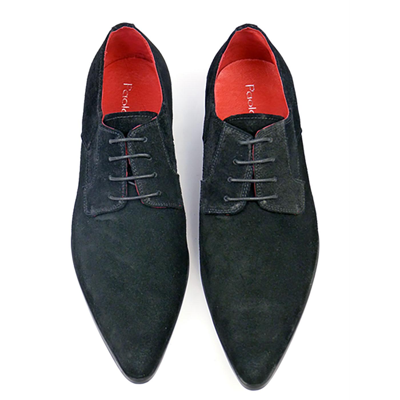 PAOLO VANDINI Veer Suede Retro 60s Mod Winklepicker Shoes