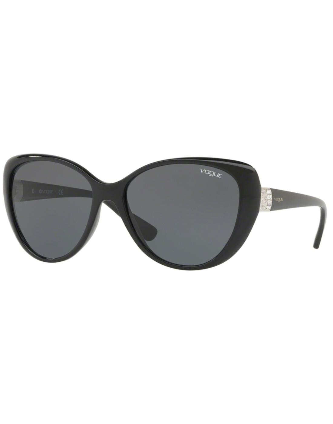 VOGUE Retro 60s Vintage Cats-Eye Daisy Sunglasses in Black