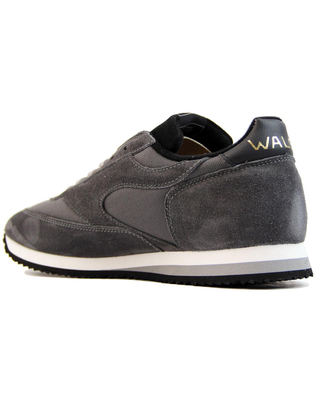 WALSH LA 84 Men's Retro 80s Made in England Trainers Grey/Black