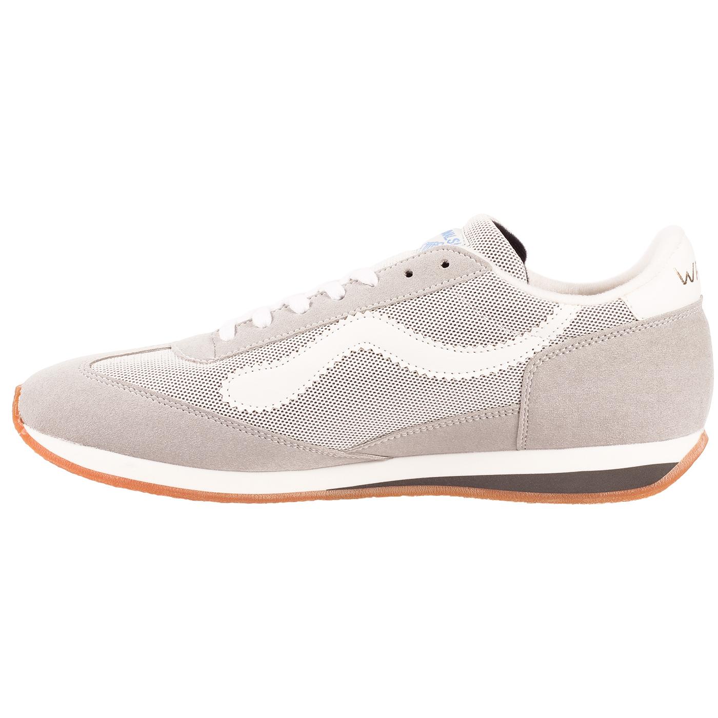 WALSH Fierce Made in England 70s Running Trainers in White