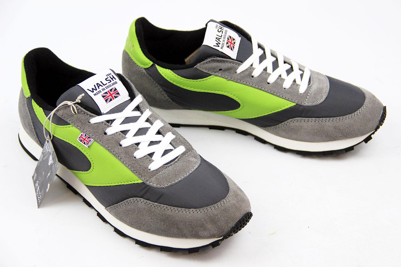 NORMAN WALSH Lostock Retro Indie Running Trainers Grey 1985