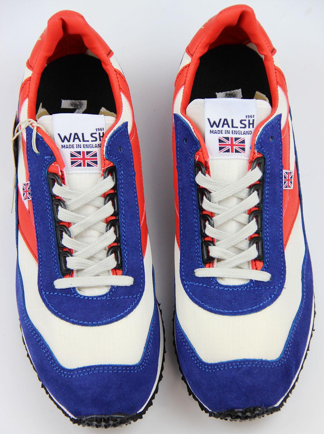 NORMAN WALSH Ensign Retro Indie Running Trainers Red White 1981