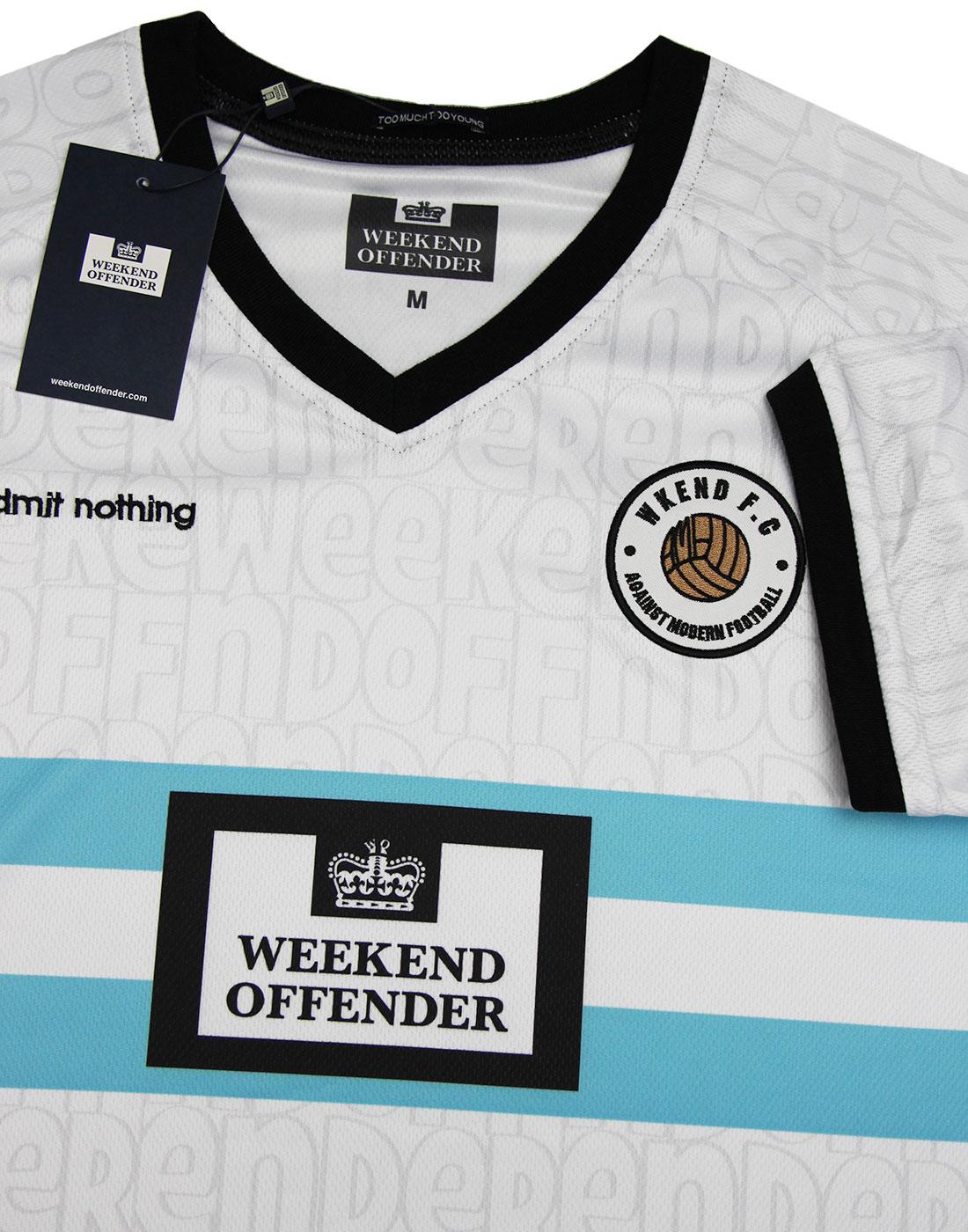 WEEKEND OFFENDER Weekend FC Retro Football Top White