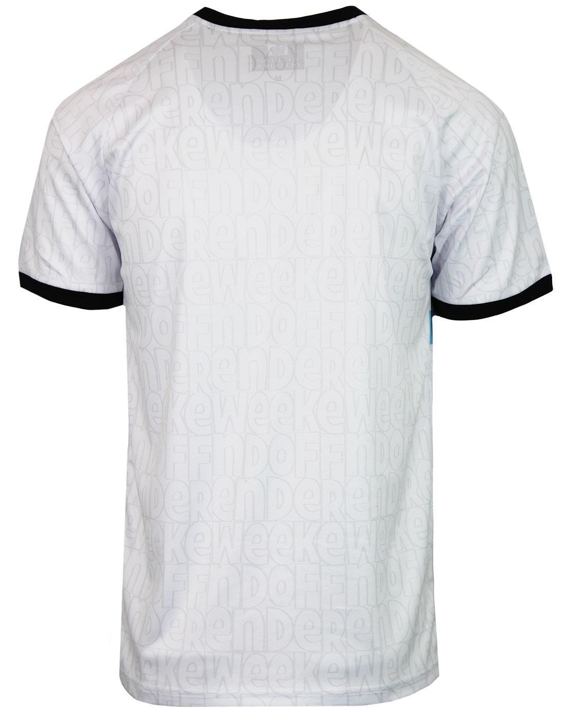 WEEKEND OFFENDER Weekend FC Retro Football Top White