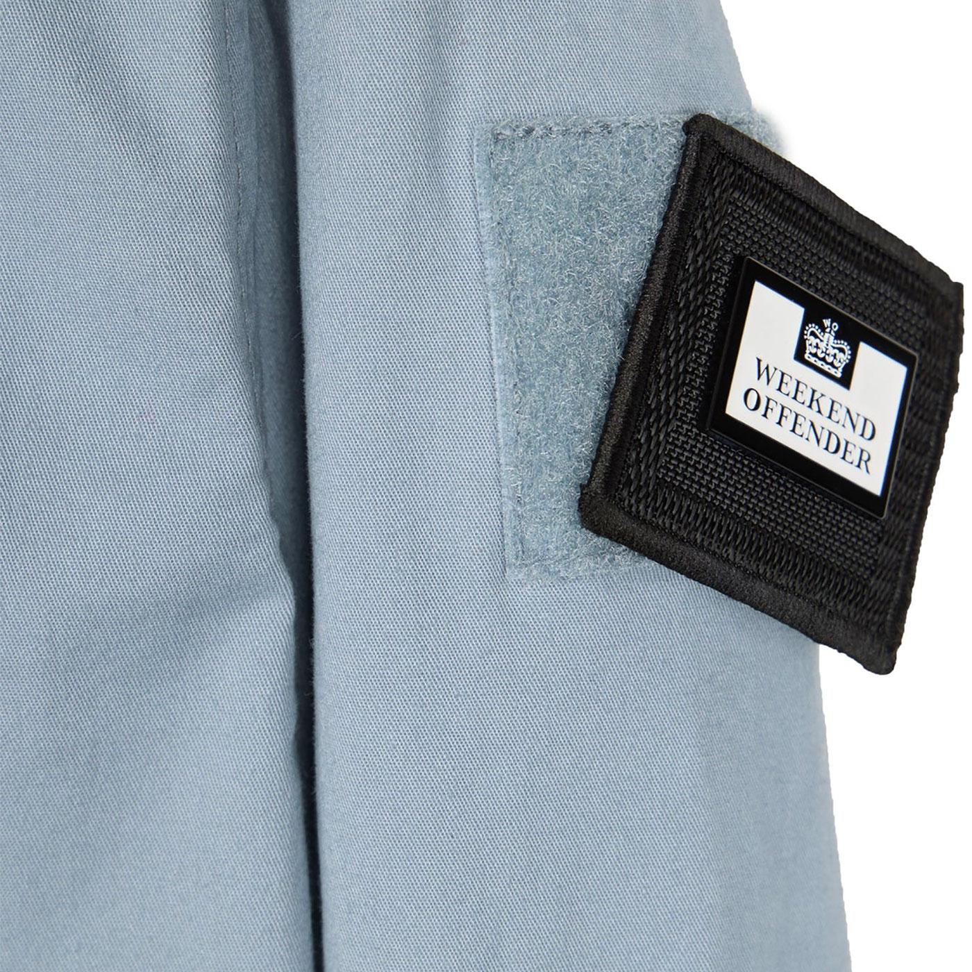 Weekend Offender Lamotta Angled Pocket Overshirt Slate Blue