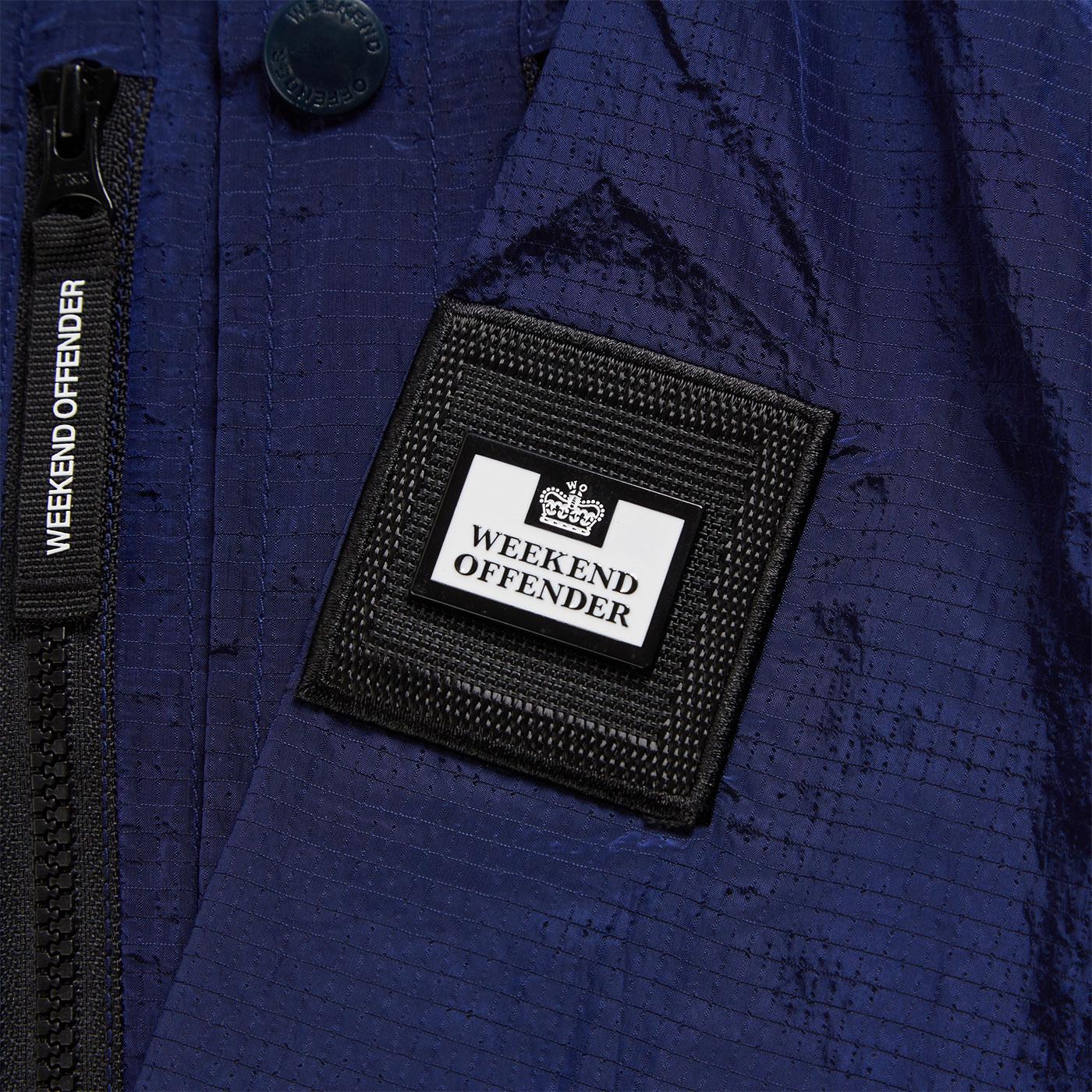 WEEKEND OFFENDER 'Nickey Eyes' Overshirt in French Navy