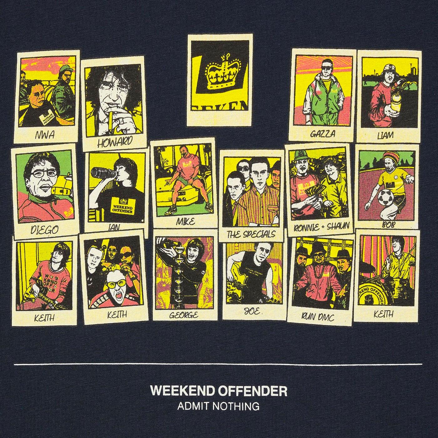 Weekend Offender Polaroids Graphic T-Shirt in Navy