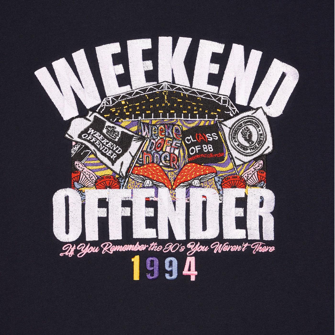 Weekend Offender Pyramid Glastonbury Embroidery Tee in Navy