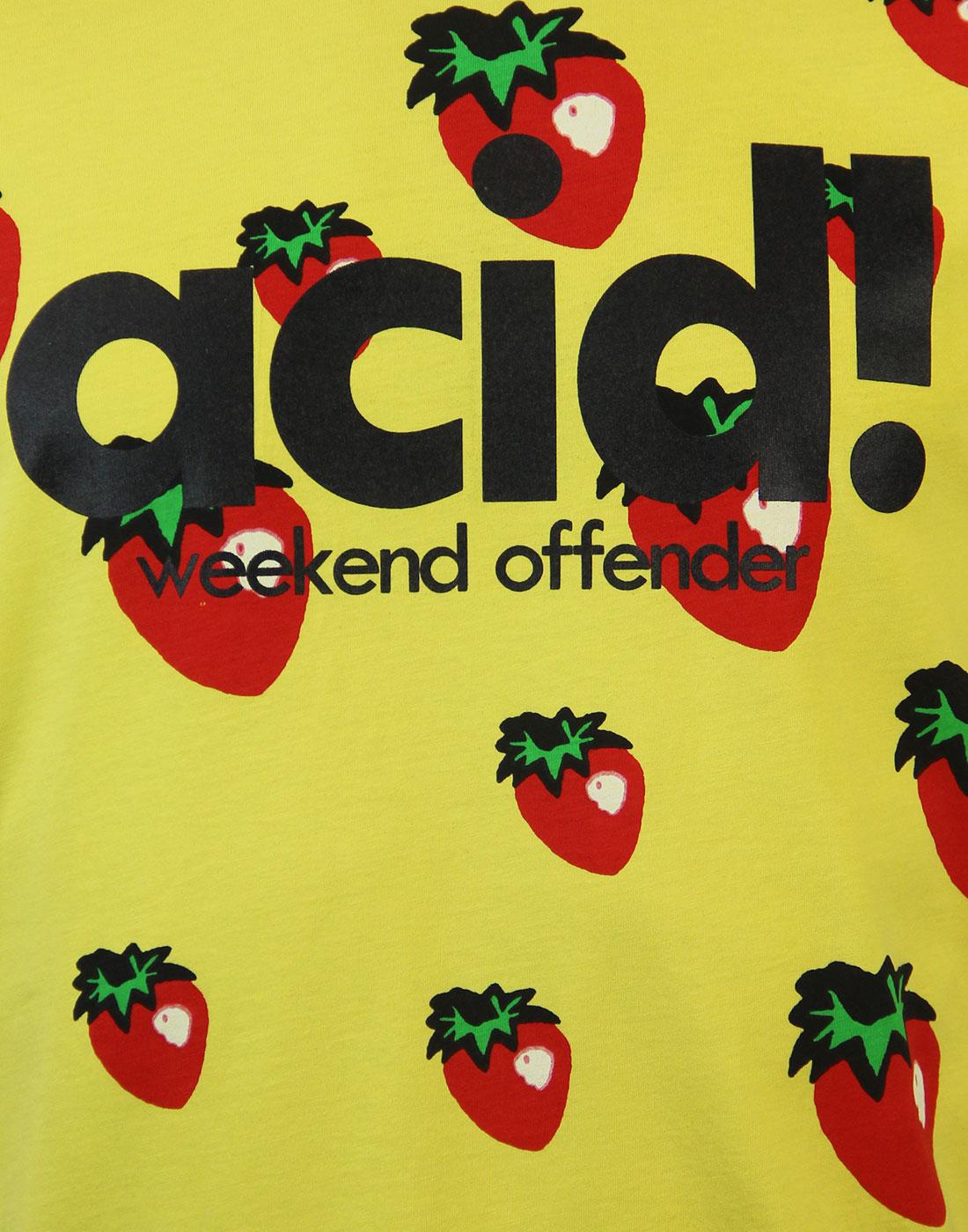 WEEKEND OFFENDER Ani Retro 1990s Strawberry Acid House T-shirt