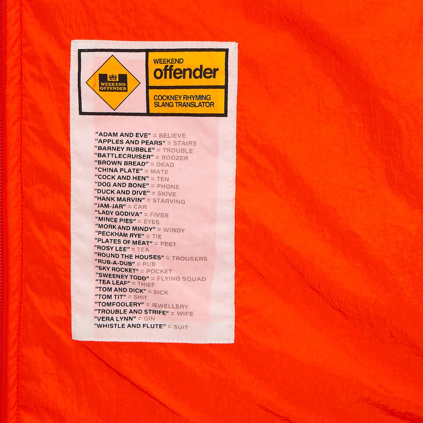 Weekend Offender Technician Thermo Face Mask Jacket Orange