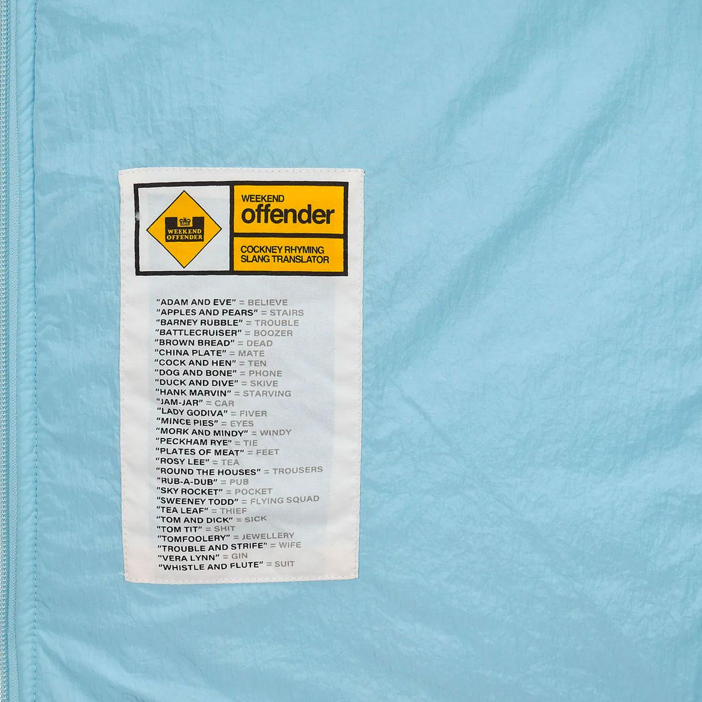 Weekend Offender Technician Thermo face mask Jacket sky blue