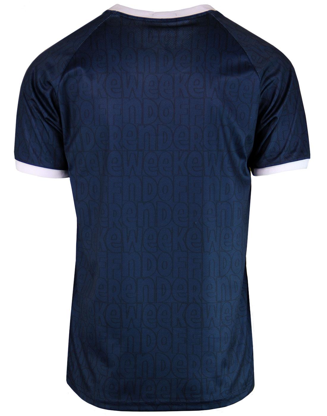 WEEKEND OFFENDER 'Weekend FC' Football Top in Navy