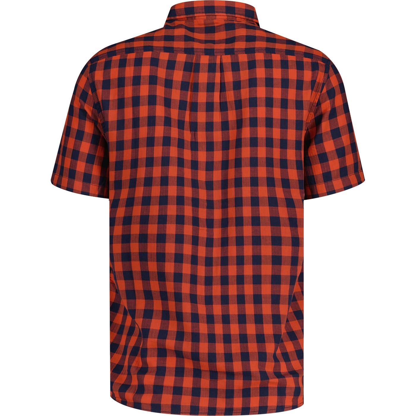 Wrangler Retro Mod 1 Pocket Short Sleeve Check Shirt in Navy