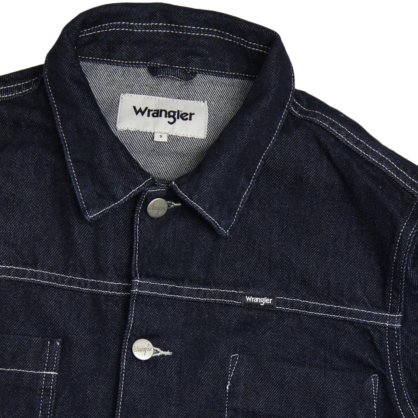 WRANGLER Retro Mod Denim Carpenter Jacket in Raw Edge