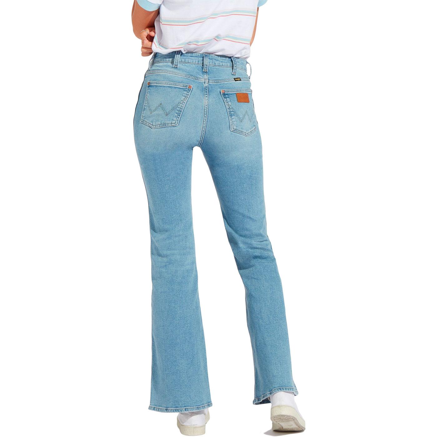 WRANGLER Womens 70s Denim Retro Flare Jeans Desert Sky