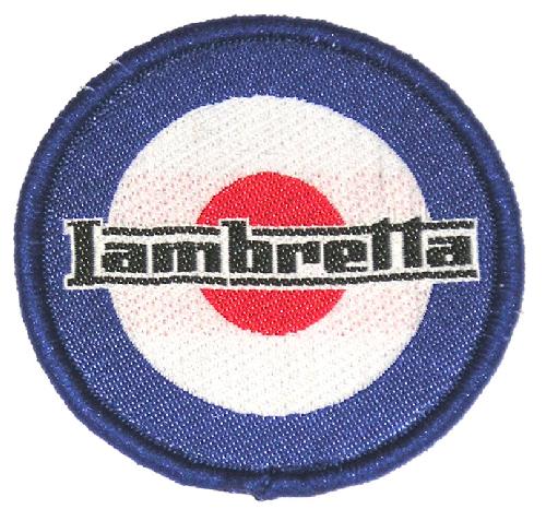 Classic and iconic retro sixties Lambretta logo on a mod target backgr